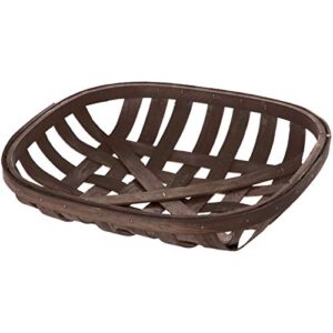 dark brown tobacco baskets wall decor – natural tobacco basket country farmhouse home decor – medium