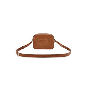 katie loxton cara faux crocodile womens vegan leather adjustable strap crossbody satchel cognac