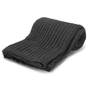 DEMDACO Men's Comfort Dark Pewter Grey 55 x 55 Knit Polyester Fabric Giving Throw Blanket