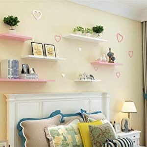 WANLIAN Wall Shelf Wall Mount Living Room Creative Shelf Wall Mount Wall Shelf Bookshelf Decoration Shelf 20in×3.6in (Pink)