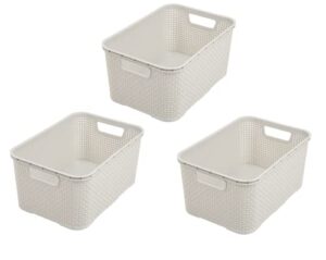 branq – home essential wicker basket set of 4 small 7 litres, cream, 4er-set 7l