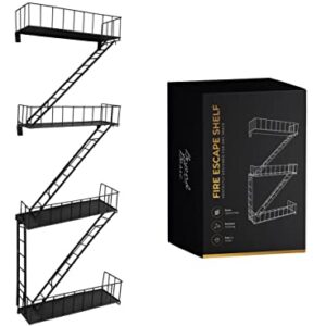 Beyond Basic Fire Escape Shelf - Versatile New York Inspired Hanging Wall Shelves Make a Great Action Figure Shelf or Planter Shelf - Prepare to Receive Compliments for This Modern Floating Wall Shelf