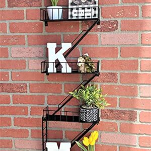 Beyond Basic Fire Escape Shelf - Versatile New York Inspired Hanging Wall Shelves Make a Great Action Figure Shelf or Planter Shelf - Prepare to Receive Compliments for This Modern Floating Wall Shelf