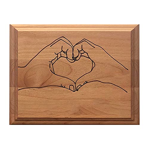 Personalized Wood Plaque with Heart Valentines Day - Wood Plaque Gift for Him Her Couple