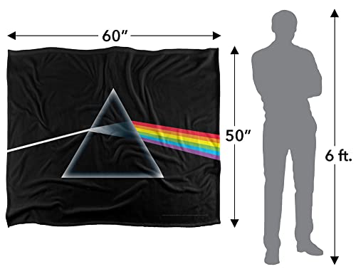 Pink Floyd Dark Side of The Moon Officially Licensed Silky Touch Super Soft Throw Blanket 50" x 60"