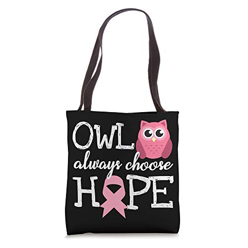 Owl Hope Breast Cancer Inspirational Awareness Gifts Tote Bag