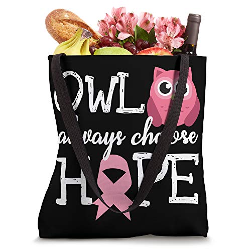 Owl Hope Breast Cancer Inspirational Awareness Gifts Tote Bag