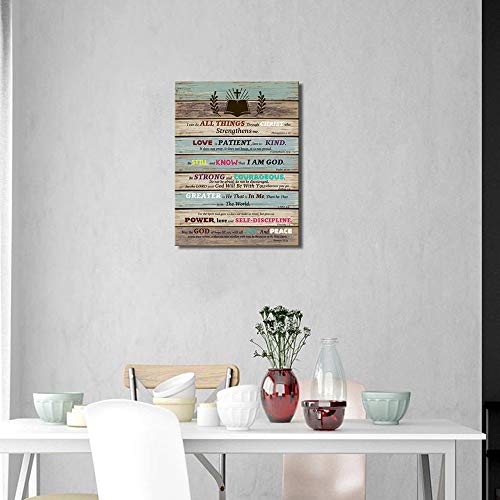 Inspirational Wall Art Scripture Bible Verse Wall Art Christian Canvas Art for Office Bathroom Bedroom Wall Decor Rustic Farmhouse Wall Decor Religious Gifts Be Still and Know that I am God