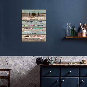 Inspirational Wall Art Scripture Bible Verse Wall Art Christian Canvas Art for Office Bathroom Bedroom Wall Decor Rustic Farmhouse Wall Decor Religious Gifts Be Still and Know that I am God