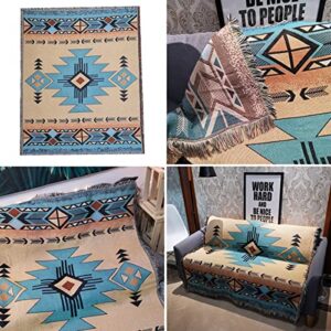 Hopstar Aztec Throw Blanket Navajo Indian Blankets and Throws Boho Western Decor Couch Cover Blanket for Bed Sofa Living Room Beach Travel 51"x63"