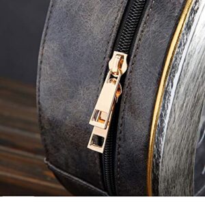 Real Working Clock Shoulderbags Ladies Vintage Clutch Bag Steampunk Style Handbag (Gray)