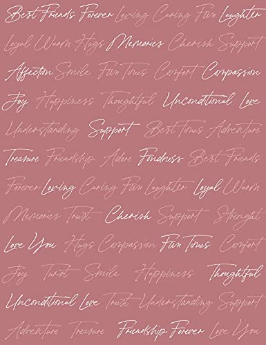 Chanasya Best Friends Forever Gift Throw Blanket - Sherpa Microfiber Strength Love Joy Cherish Fun Laughter Thoughtful Gift Throw - for Women Men Birthday BFF Besties (50x65 Inches)- Rose Dust Blanket