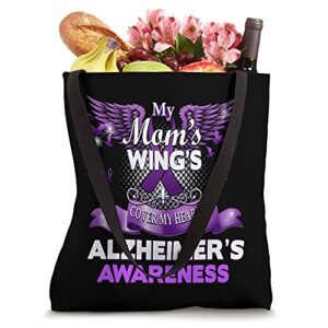 Alzheimer's Awareness Products Mom's Wings Cover My Heart Tote Bag