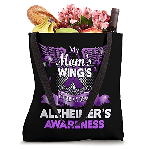 Alzheimer's Awareness Products Mom's Wings Cover My Heart Tote Bag