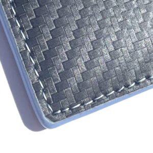 Motorsport Wallet - slim carbon fiber leather with RFID protection card case (Powder Blue)