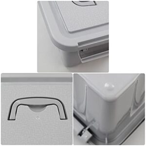 Readsky 6 Quart Plastic Storage Box, Latching Boxes with Handles, 6-Pack