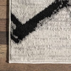 nuLOOM Zelda Zig-Zag Modern Area Rug, 4' x 6', Grey