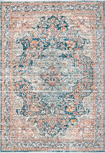 nuLOOM Chanda Persian Vintage Area Rug, 4' x 6', Blue