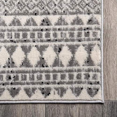 nuLOOM Artemisia Modern Tribal Runner Rug, 2' x 6', Grey