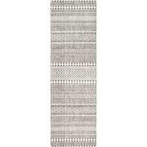 nuLOOM Artemisia Modern Tribal Runner Rug, 2' x 6', Grey