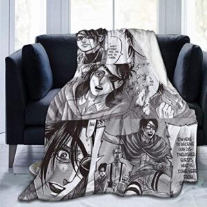 throw blanket hange zoe attack on titan soft microfiber sofa blanket comfortable luxury air-conditioning quilt large 80″ x60“