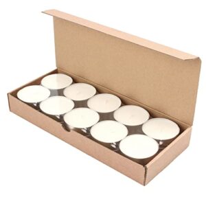 Stonebriar 20 Pack Unscented Mega Oversized Tea Light Candles with 9 Hour Extended Burn Time