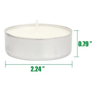 Stonebriar 20 Pack Unscented Mega Oversized Tea Light Candles with 9 Hour Extended Burn Time