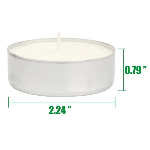 Stonebriar 20 Pack Unscented Mega Oversized Tea Light Candles with 9 Hour Extended Burn Time