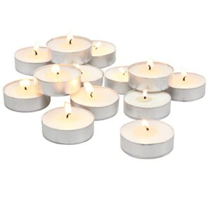 Stonebriar 20 Pack Unscented Mega Oversized Tea Light Candles with 9 Hour Extended Burn Time