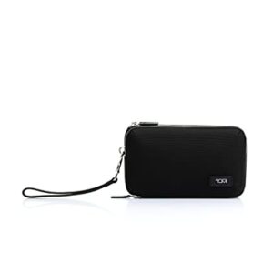 TUMI Black Chrome Triple Zip Clutch