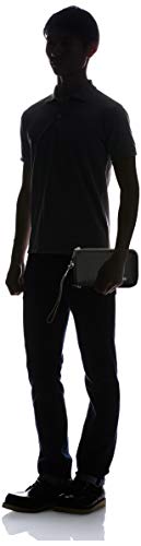 TUMI Black Chrome Triple Zip Clutch