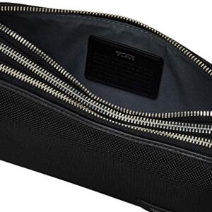 TUMI Black Chrome Triple Zip Clutch