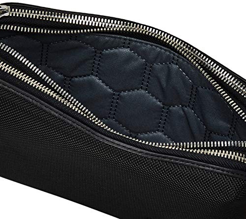 TUMI Black Chrome Triple Zip Clutch