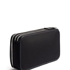 TUMI Black Chrome Triple Zip Clutch