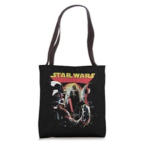 star wars darth vader death star collage tote bag