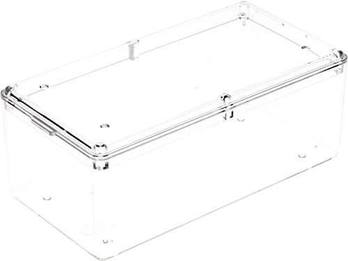 Pioneer Plastics 155C Clear Rectangular Plastic Container, 4.3125" W x 2.25" D x 1.75" H