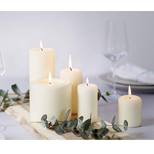 Bolsius Ivory Pillar Candles – 2x6 Unscented Candle Set of 20 – Dripless, Smokeless, and Clean Burning Household Dinner Candles – Perfect for Weddings, Parties, Dinners Decorative Candles