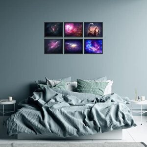 Insire Space Posters Galaxy Galaxy Wall Art Galaxy Posters For Wall - Set of 6 (8x10) Galaxy Posters Space Wall Art - Astronaut Wall Decor Astronomy Pictures - Planet Posters For Wall UNFRAMED