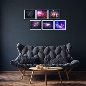 Insire Space Posters Galaxy Galaxy Wall Art Galaxy Posters For Wall - Set of 6 (8x10) Galaxy Posters Space Wall Art - Astronaut Wall Decor Astronomy Pictures - Planet Posters For Wall UNFRAMED