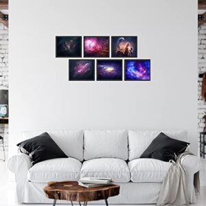 Insire Space Posters Galaxy Galaxy Wall Art Galaxy Posters For Wall - Set of 6 (8x10) Galaxy Posters Space Wall Art - Astronaut Wall Decor Astronomy Pictures - Planet Posters For Wall UNFRAMED