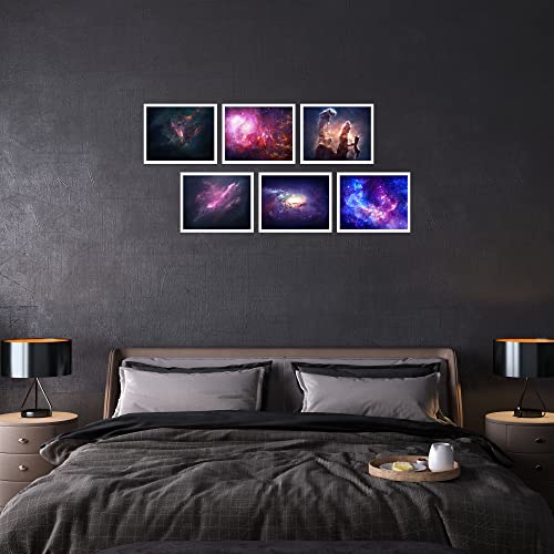 Insire Space Posters Galaxy Galaxy Wall Art Galaxy Posters For Wall - Set of 6 (8x10) Galaxy Posters Space Wall Art - Astronaut Wall Decor Astronomy Pictures - Planet Posters For Wall UNFRAMED