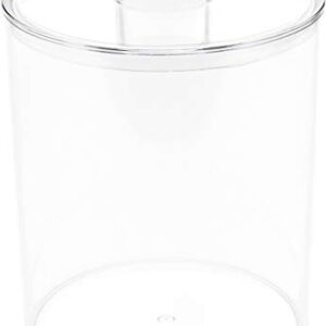 Pioneer Plastics 277C Clear Round Plastic Container with Lid, 4.0625" W x 4.75" H, Pack of 4