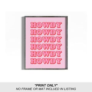 heilkee Preppy Room Decor Aesthetic Hot Pink White Wall Art for Teen Girls Bedroom Pink College Dorm Room Posters Trendy Wall Decor(UNFRAMED 8x10in)