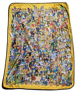 the simpsons fleece throw blanket, multicolor, one size