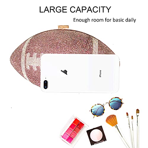 Womens Evening Bags Round Ball Clutch Purse Rhinestone Glitter Crossbody Shoulder Bag