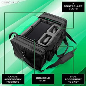 CASEMATIX Protective Travel Case Compatible with Xbox Series X & S Console, Controllers, Games and Other Accessories - Impact-Absorbing Foam Carrying Case with Customized Interior & Shoulder Strap