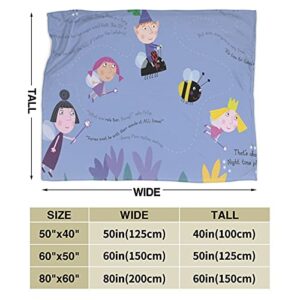 ARHONG Ben & Holly'S Little Kingdom Ultra-Soft Micro Fleece Blanket Home Decor Throw Lightweight for Couch Bed Sofa 50"X40"