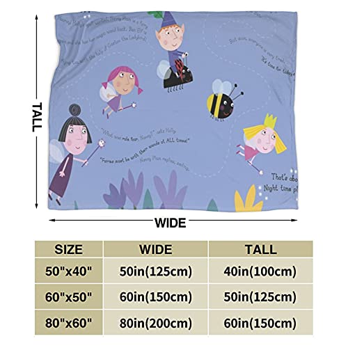 ARHONG Ben & Holly'S Little Kingdom Ultra-Soft Micro Fleece Blanket Home Decor Throw Lightweight for Couch Bed Sofa 50"X40"