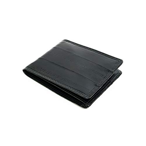 OROM EEL SKIN LEATHER SLIM WALLET (black)