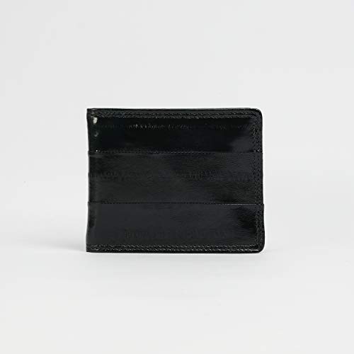 OROM EEL SKIN LEATHER SLIM WALLET (black)